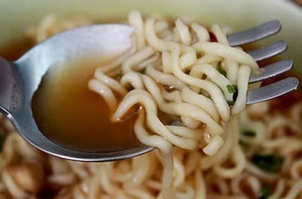 Do you eat noodle soup with a fork or spoon?