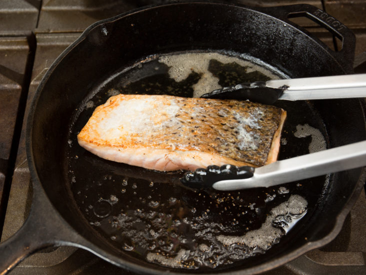 Do you flip a salmon fillet?