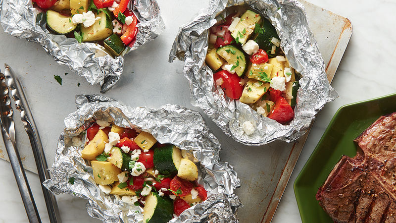 Do you flip foil packets on the grill?