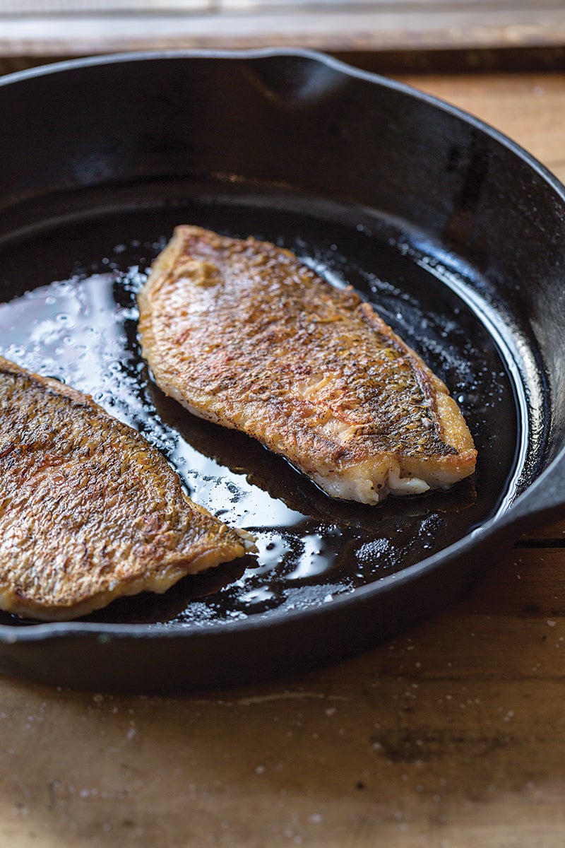 Do you fry fish skin first?