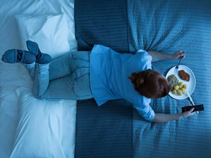 Do you gain more weight if you eat right before bed?