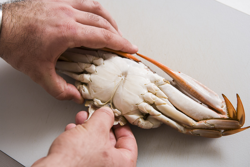 Do you have to pick the shells off crabs before cooking?