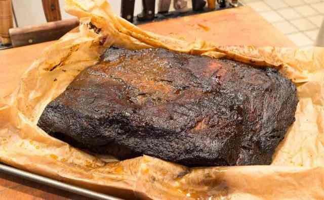 Do you leave brisket wrapped to rest?