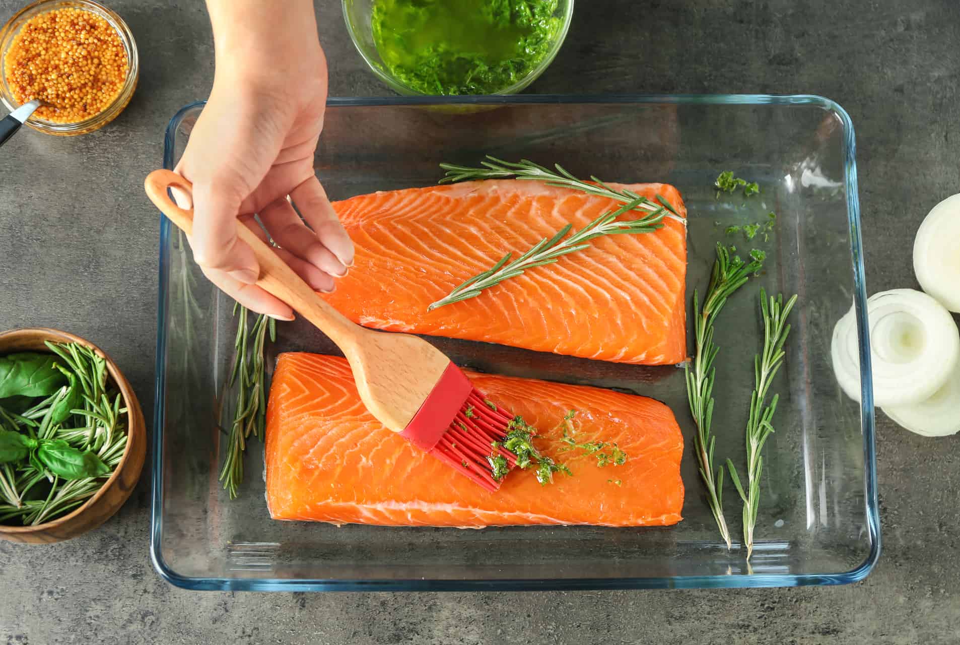 Do you marinate salmon in the fridge?