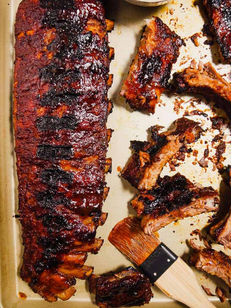 Do you put dry rub on ribs before or after cooking?