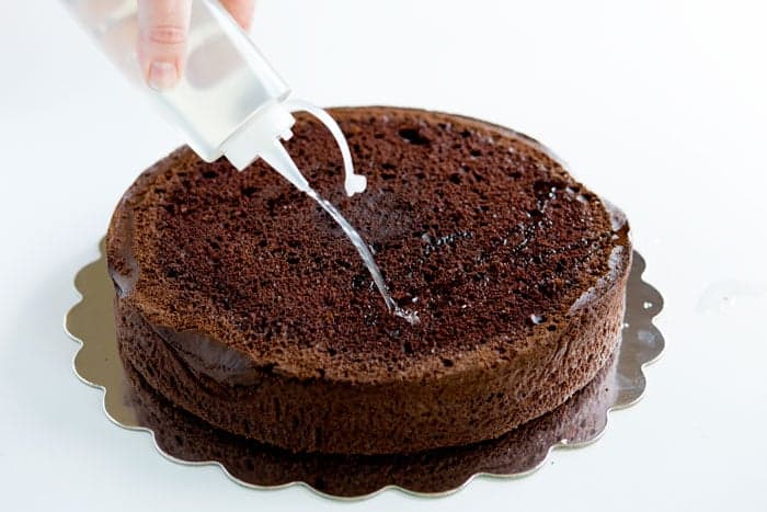 Do you put simple syrup on cake before or after freezing?