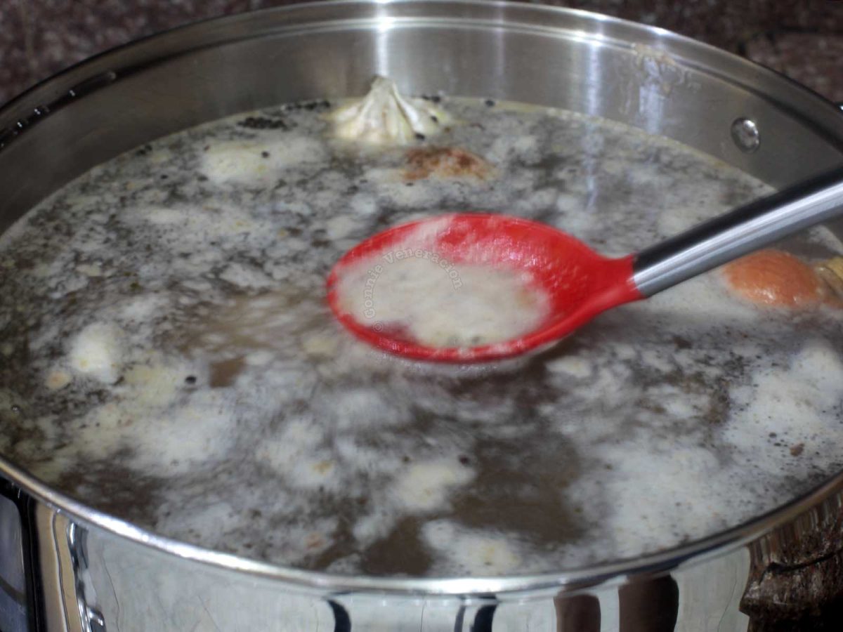 Do you skim the fat off the top of bone broth?