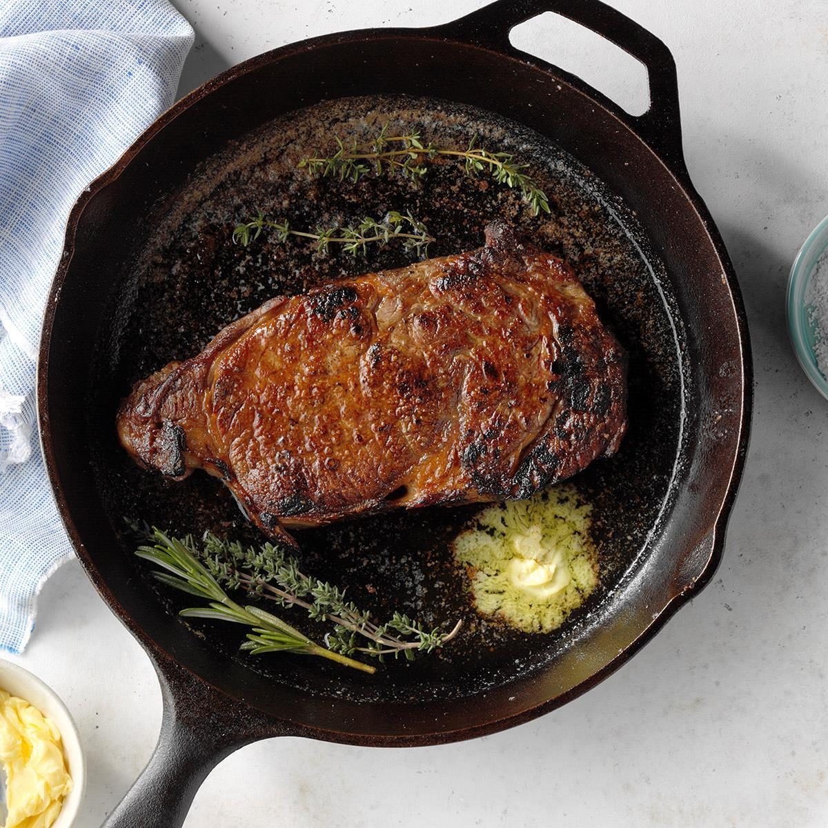 Do you use cast-iron skillet for steak?