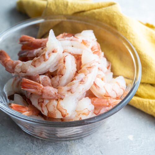 Do you wash peeled shrimp before cooking?