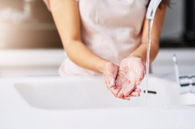 Do you wash your hands after using the bathroom at home?