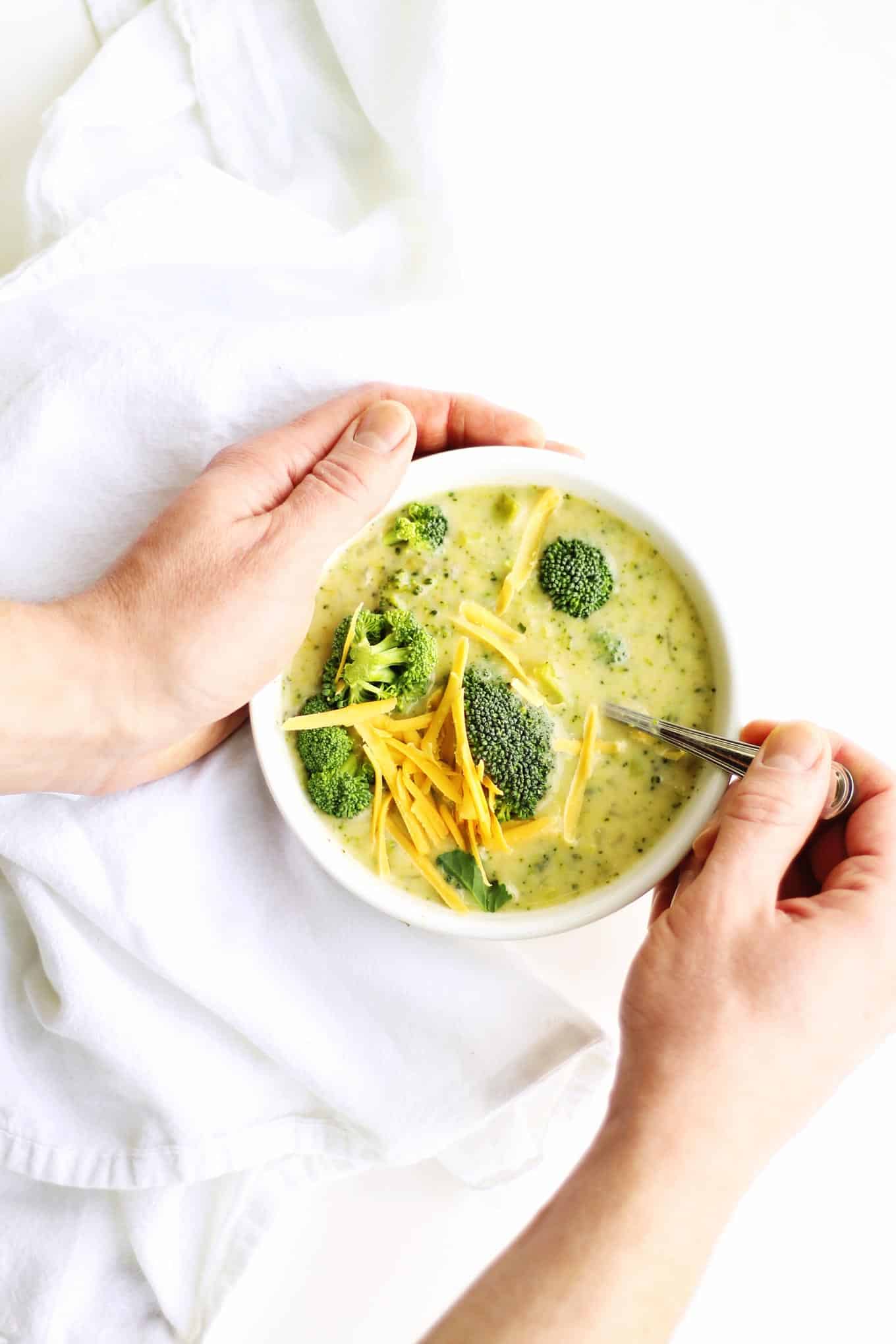 Does broccoli cheddar soup have protein?