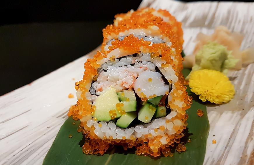 Does California roll have cooked crab?