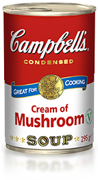 Does Campbell's cream of mushroom soup have meat?