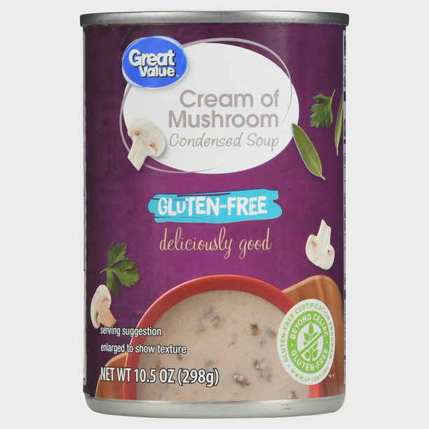 Does canned cream of mushroom soup have gluten?