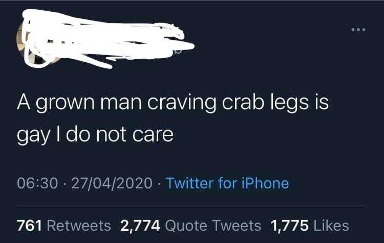 Does craving crab legs mean?