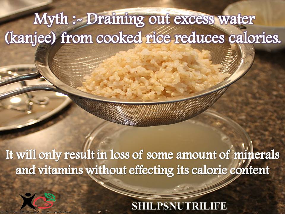 Does draining rice reduce nutrients?