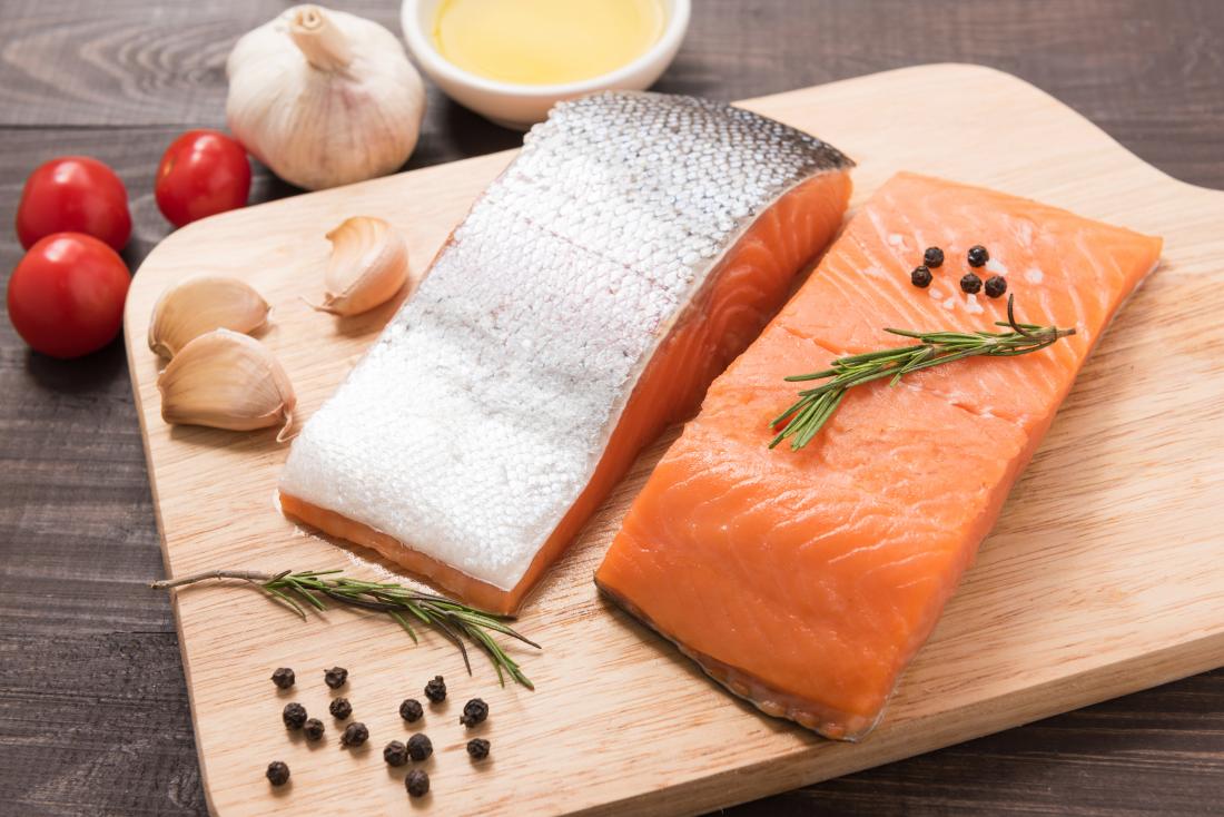 Does eating salmon clear skin?