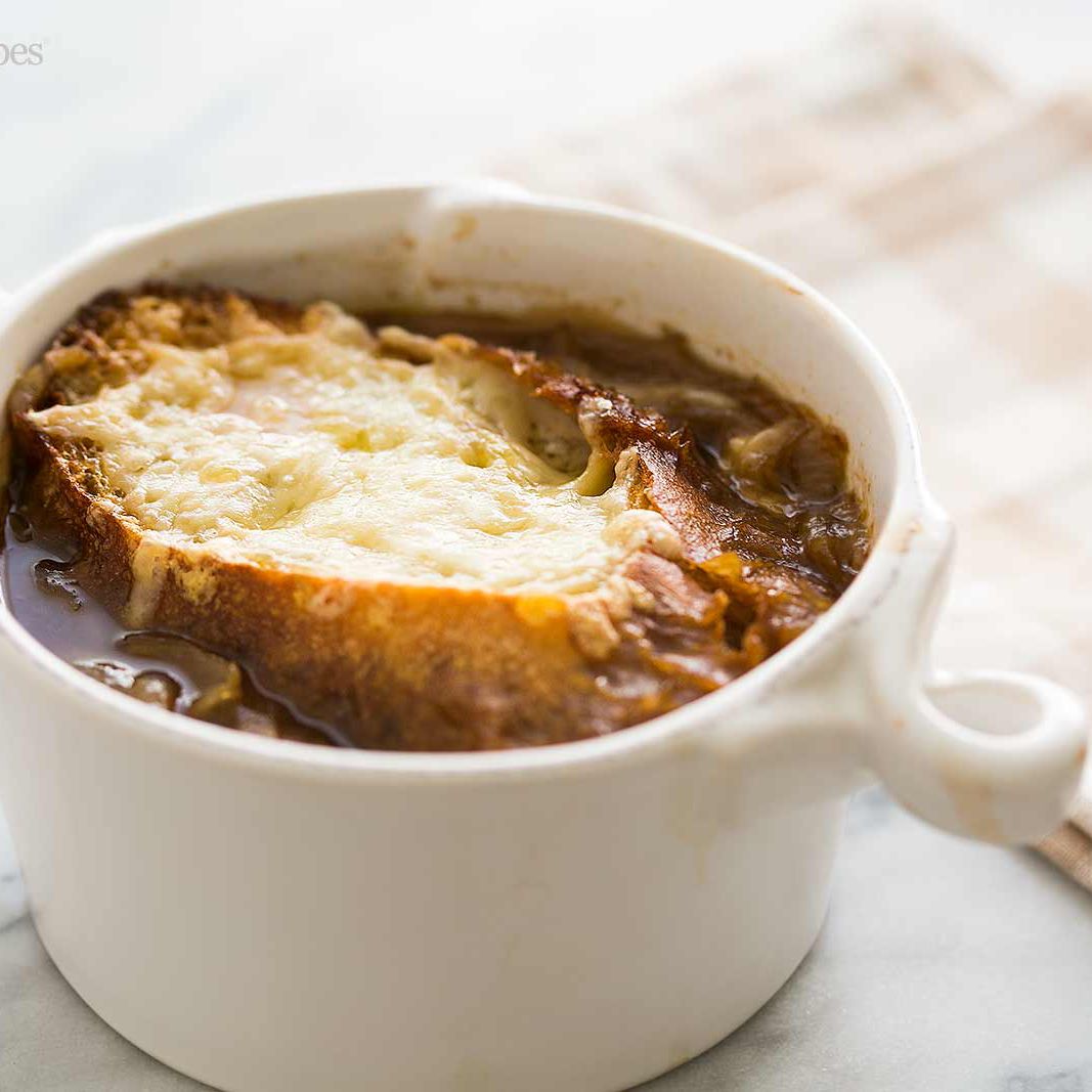 Does French onion soup have meat in it?