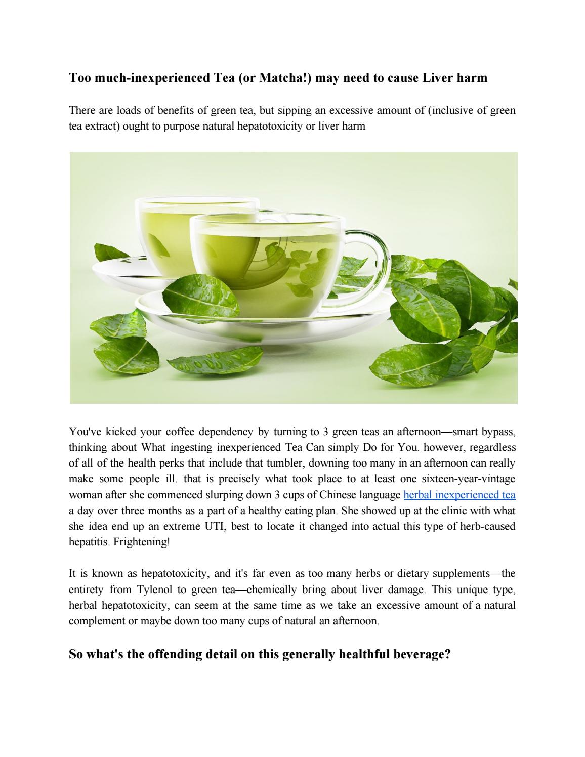 Does green tea cause liver problems?