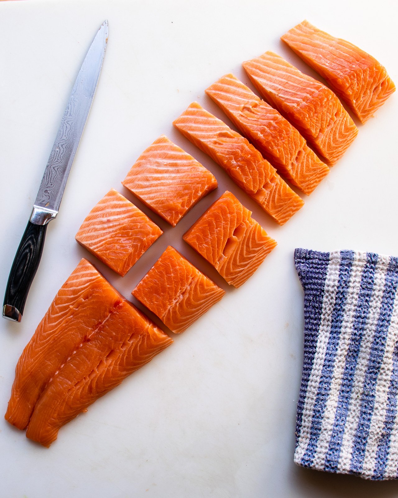 Does it matter how you cut salmon?