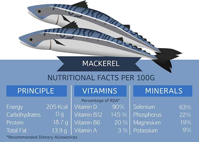 Does mackerel contain vitamin D?