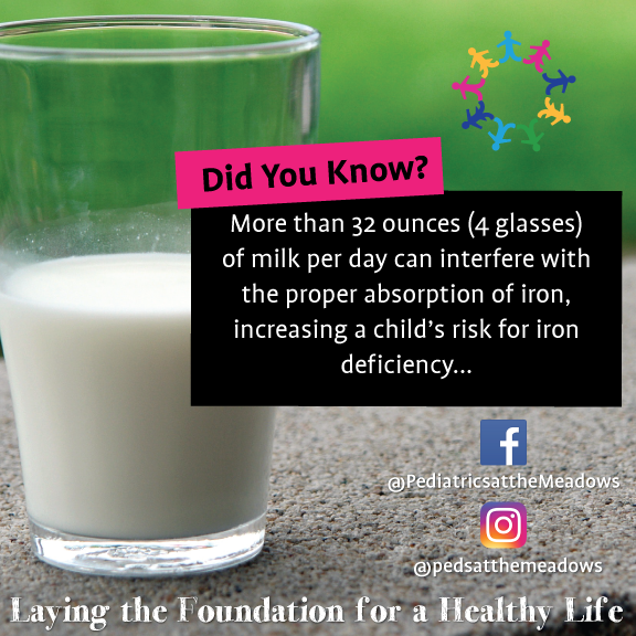 Does milk raise iron levels?