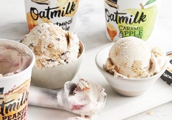 Does oat milk ice cream have more calories?