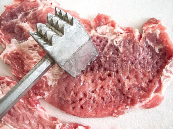 Does pounding meat make it softer?