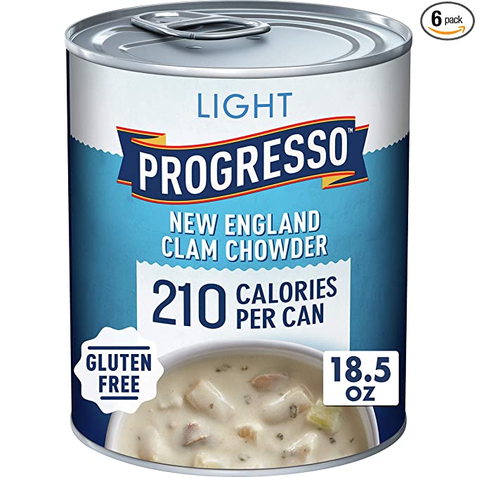 Does Progresso clam chowder have bacon?