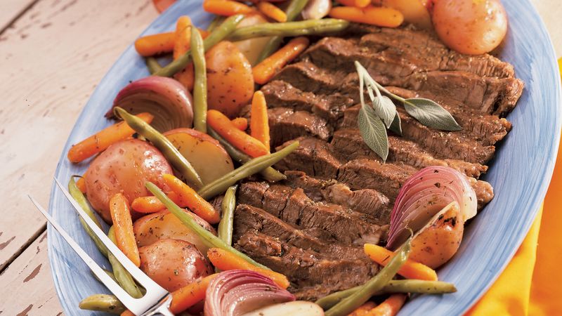 Does roast go on top of vegetables?