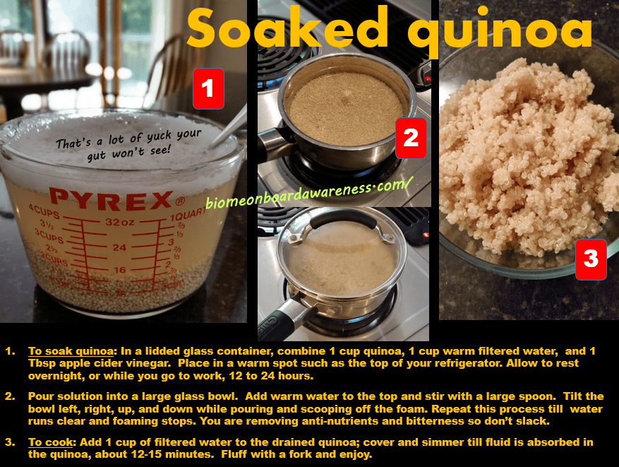 Does soaking quinoa remove phytic acid?