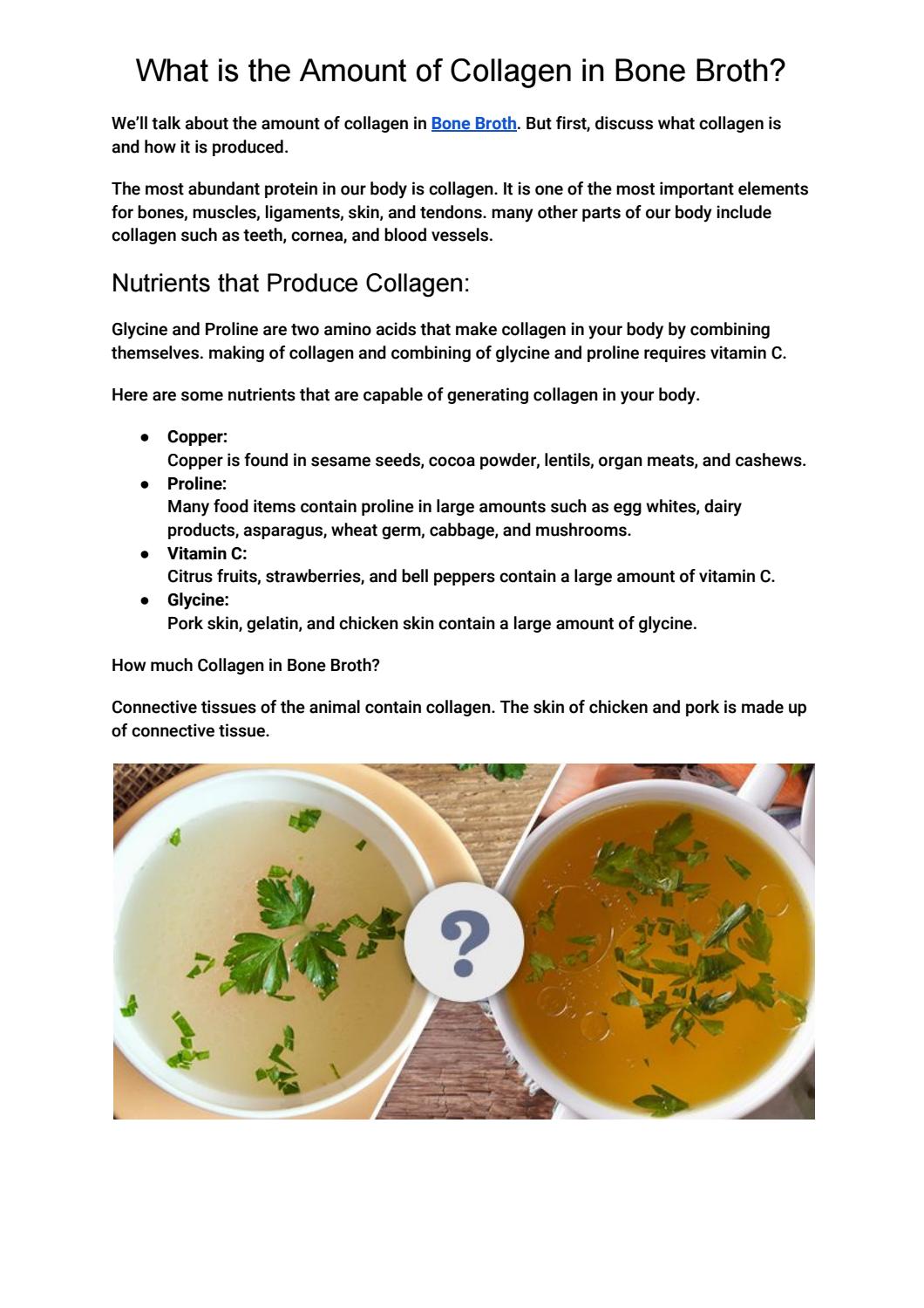 Does soup contain collagen?