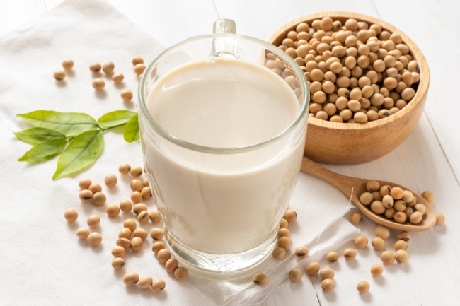 Does soy milk interact with antibiotics?