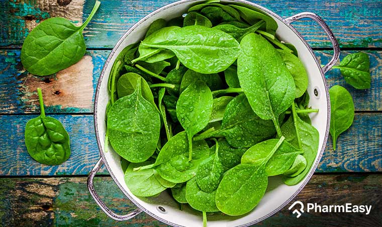 Does spinach improve complexion?