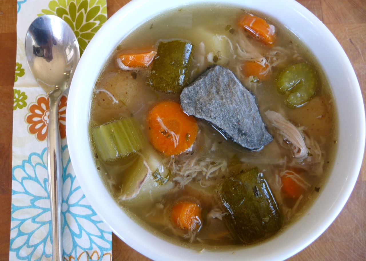 Does stone soup actually have stones?