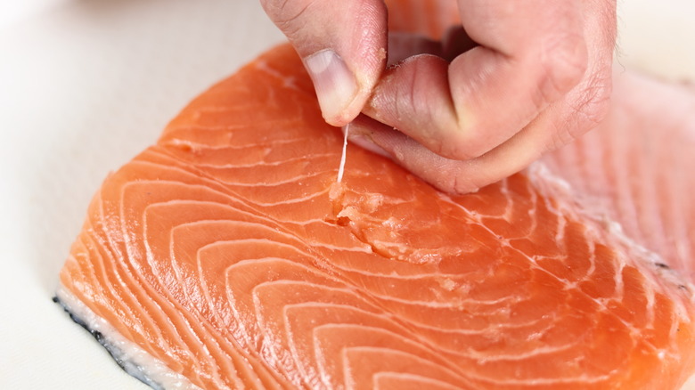 Does store bought salmon have pin bones?