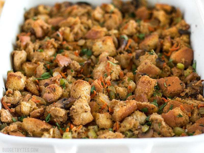 Does stuffing usually have meat?