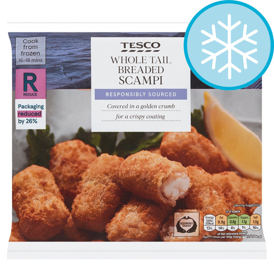 Does Tesco sell scampi?