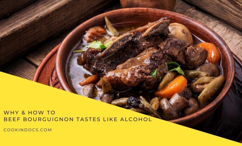 Does the alcohol in Beef Bourguignon cook off?