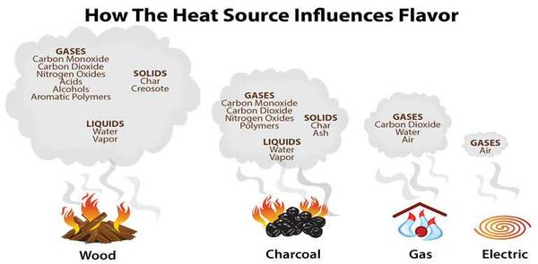 Does the smoke cook the meat or the heat?