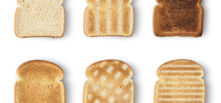 Does toasted bread contain less gluten?