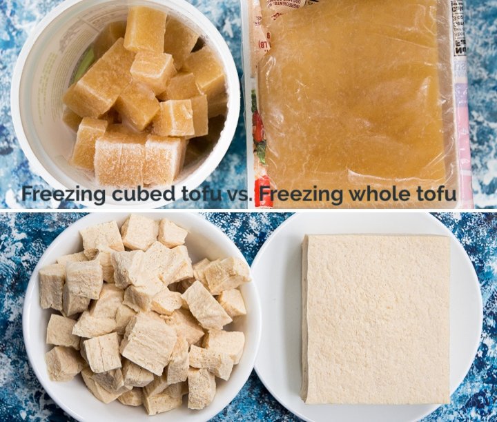 Does tofu change color when frozen?