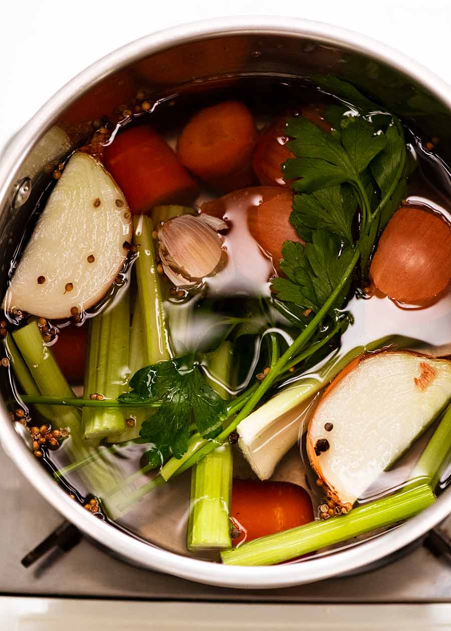Does vegetable stock contain meat?