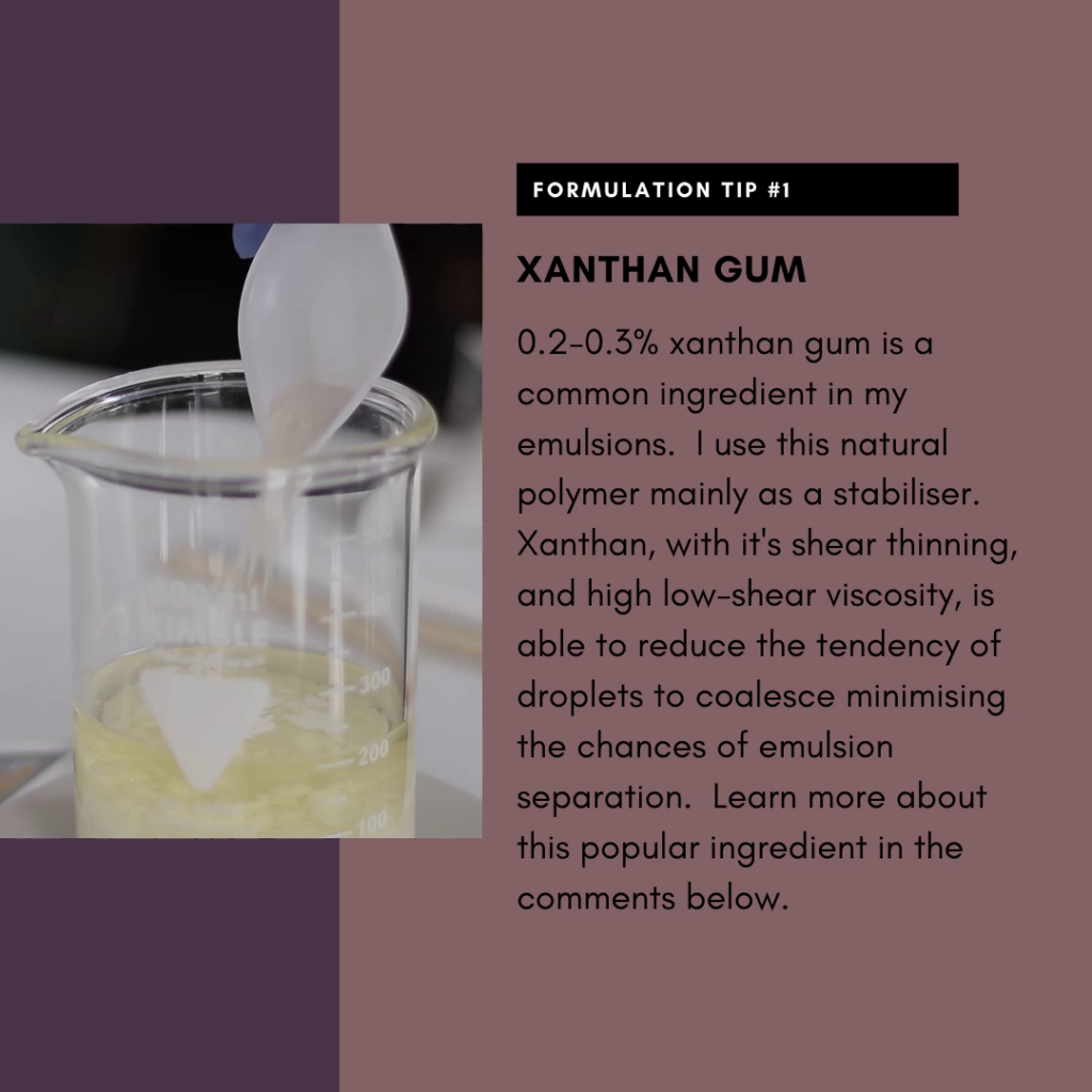 Does xanthan gum work as emulsifier?