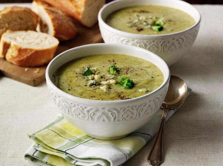 How are cream soups most commonly thickened?