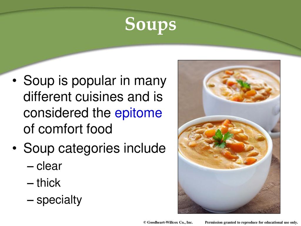 How are soup differ from each other?