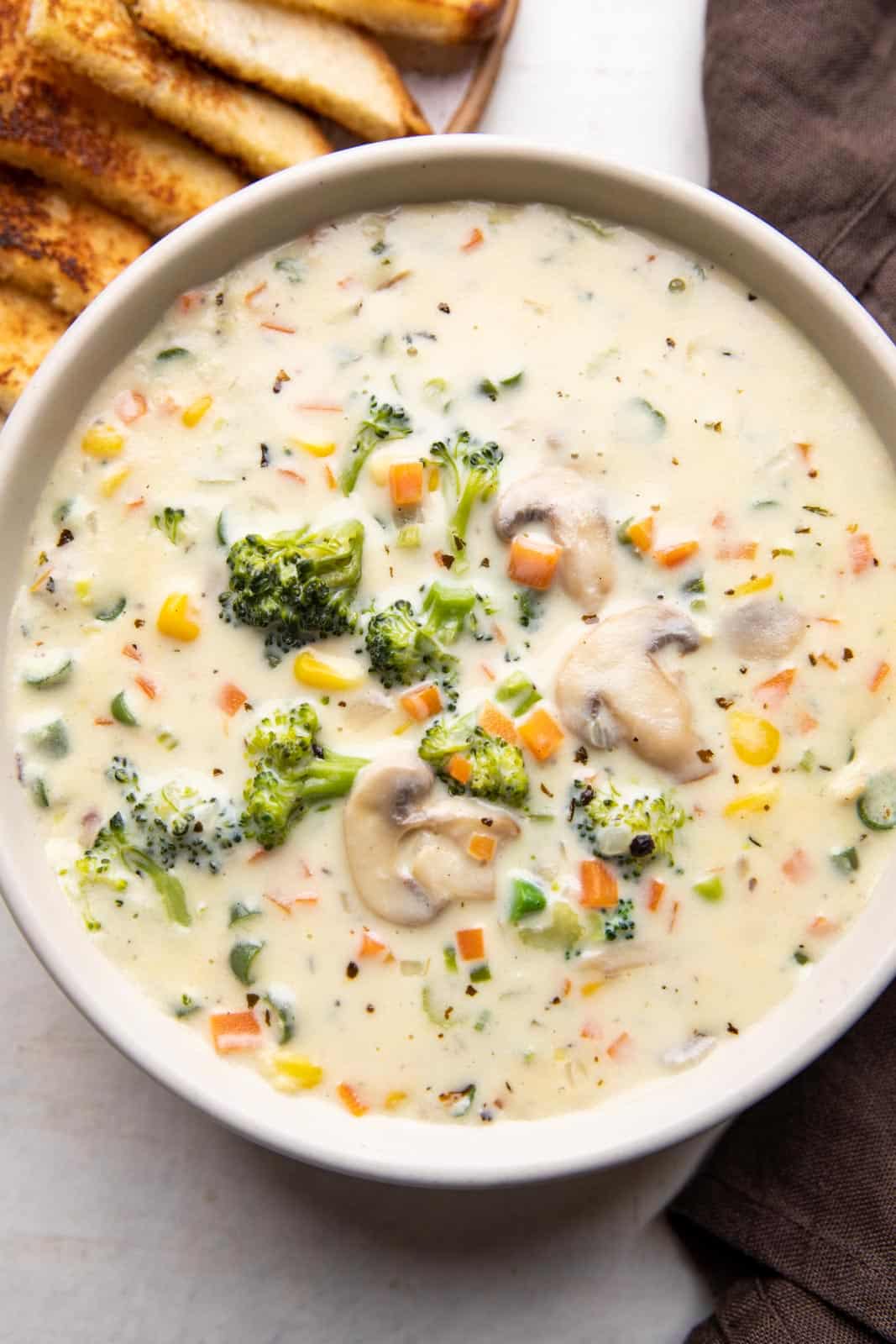 How can I add creamy soup without adding fat?