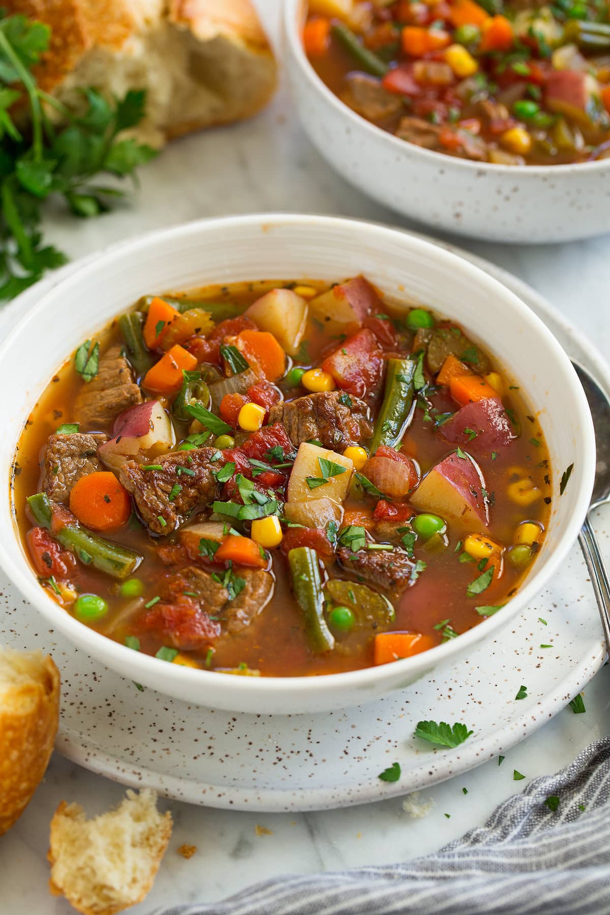 How can I add flavor to beef soup?