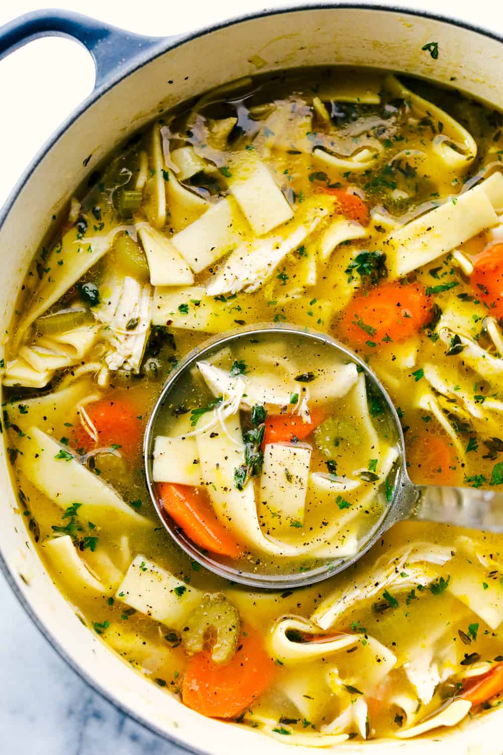 How can I add more flavor to chicken soup?