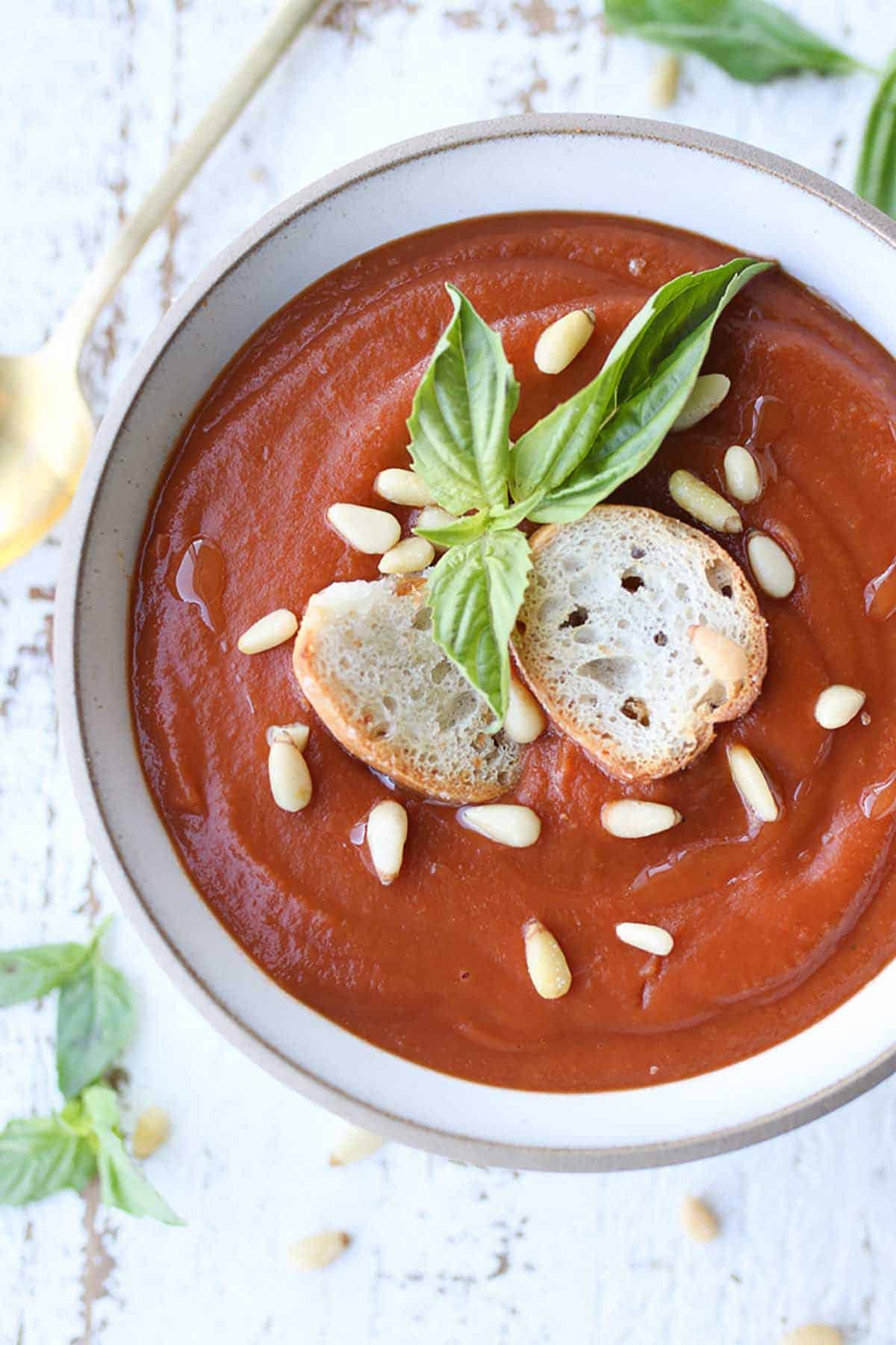 How can I add more protein to tomato soup?